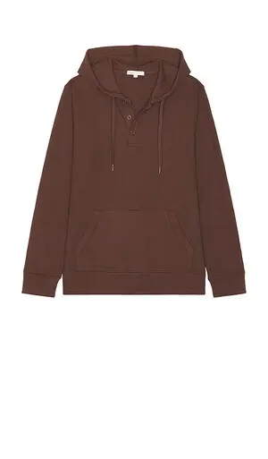 Onia Waffle Half Button Hoodie