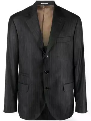 Brunello Cucinelli Chalk-stripe Virgin-wool Blazer