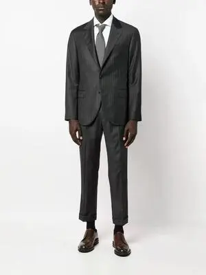Brunello Cucinelli Chalk-stripe Virgin-wool Blazer