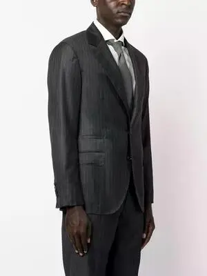Brunello Cucinelli Chalk-stripe Virgin-wool Blazer