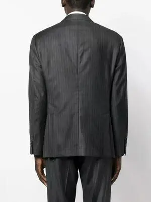 Brunello Cucinelli Chalk-stripe Virgin-wool Blazer