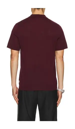 Onia Extra Fine Merino Wool Polo In Wine - Port Wine