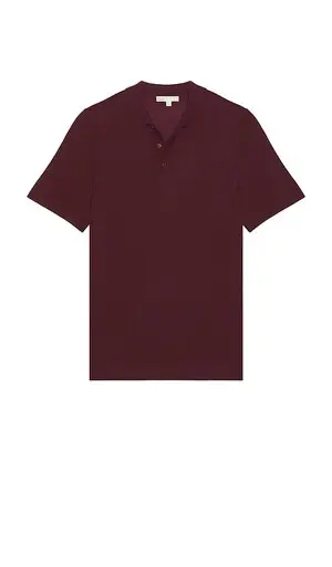 Onia Extra Fine Merino Wool Polo In Wine - Port Wine