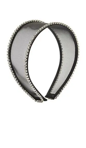 LELET NY Ella Mesh Crystal Headband - Black