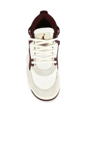 JORDAN 4 Rm Sneaker - Sail  Coconut Milk & Dark Team Red