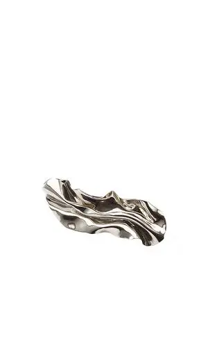 LELET NY Glossy Draped Barrette - Rhodium