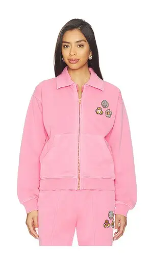 Casablanca Washed Collar Zip Up Jacket