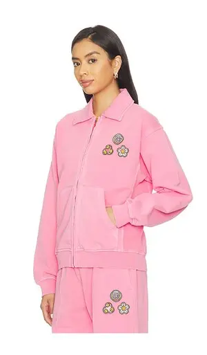 Casablanca Washed Collar Zip Up Jacket