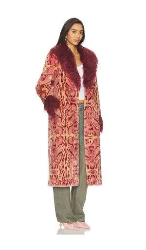 UNREAL FUR Cuvée Rose Coat - Rouge