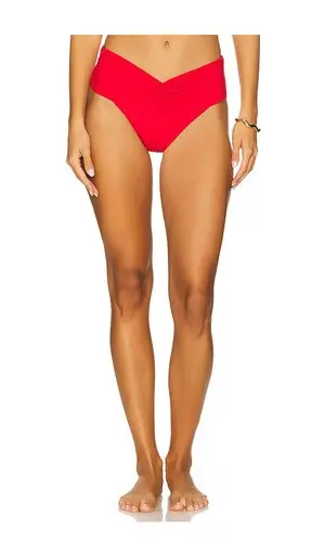 L*Space Eco Ocean Rib Bardot Classic Bottom - Flame
