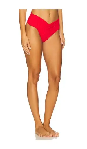 L*Space Eco Ocean Rib Bardot Classic Bottom - Flame