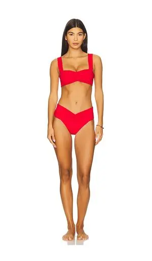 L*Space Eco Ocean Rib Bardot Classic Bottom - Flame