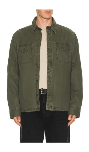 Faherty Brand Lakeside Cpo Shirt In Green - Fall Evergreen