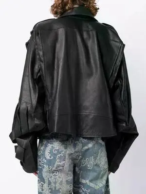 Natasha Zinko Deconstructed Leather Biker Jacket