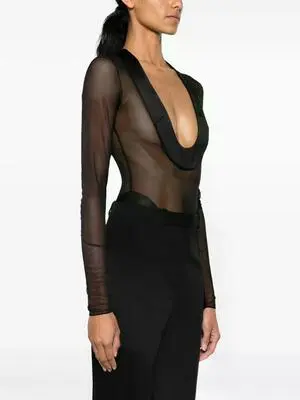 LAQUAN SMITH Satin-trim Bodysuit