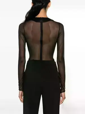 LAQUAN SMITH Satin-trim Bodysuit