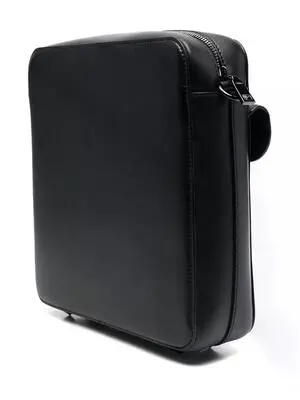 Valentino Garavani Vlogo Leather Messenger Bag