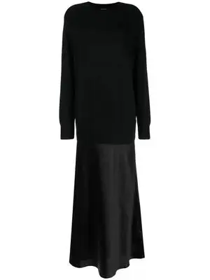 Christopher Esber Monument Layered Cashmere Dress - Black