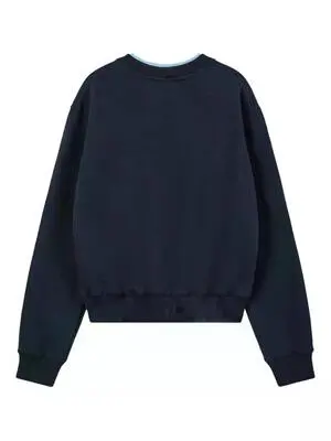 REST&RECREATION Logo-detail Layered-neck Sweatshirt - Blue
