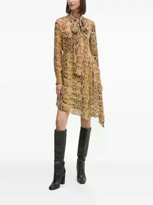 Sisley Snake-print Mini Dress
