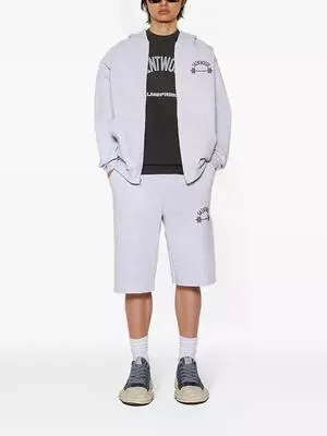 SAINTWOODS Logo-print Cotton Track Shorts