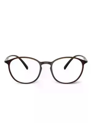 Giorgio Armani Round Frame Eyeglasses - Brown