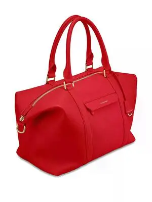 MAISON DE SABRE Leather Weekender Bag - Red