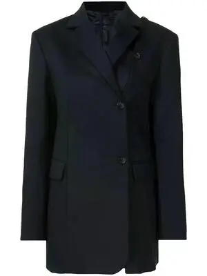 Rokh Off-centre Buttoned Blazer - Blue