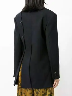 Rokh Off-centre Buttoned Blazer - Blue