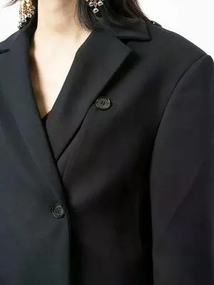 Rokh Off-centre Buttoned Blazer - Blue