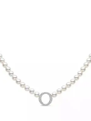 Yoko London 18k White Gold Pearl And Diamond Necklace - Silver