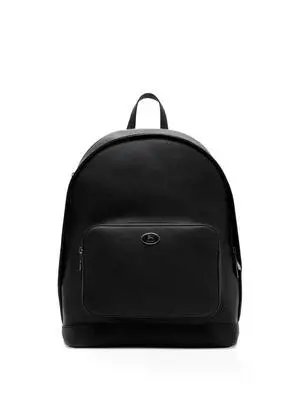Burberry Logo-plaque Leather Backpack - Black