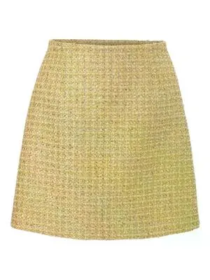 Carolina Herrera Lurex Tweed Mini Skirt - Yellow