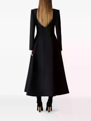 Carolina Herrera A-line Coat With Floral Embroidery