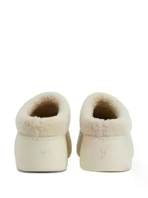 GIUSEPPE ZANOTTI Gz League Shearling Platform Slippers