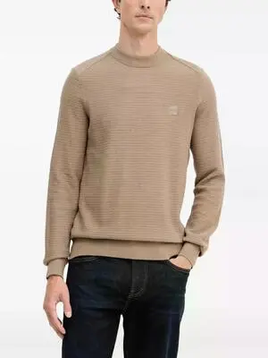 BOSS Logo-patch Sweater - Neutrals