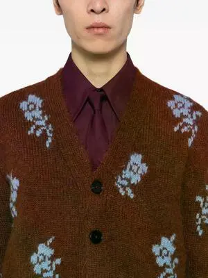 JIL SANDER Floral Print Cardigan