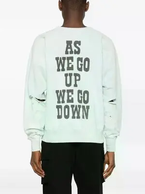 SAINT MXXXXXX Slogan-print Cotton Sweatshirt