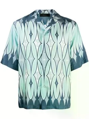 Amiri Argyle-print Silk Shirt