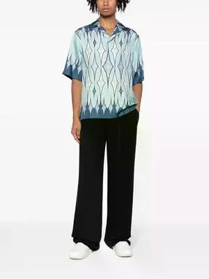Amiri Argyle-print Silk Shirt