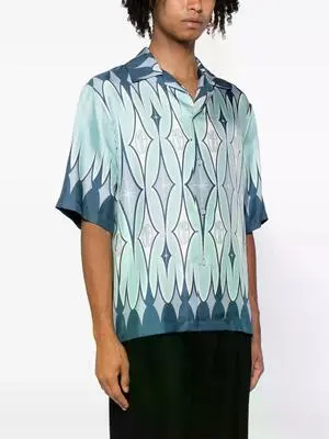 Amiri Argyle-print Silk Shirt
