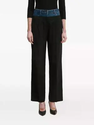 Sisley Denim-panel Trousers