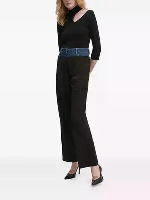 Sisley Denim-panel Trousers