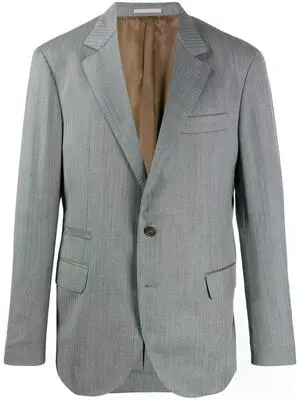 Brunello Cucinelli Herringbone Blazer - Grey