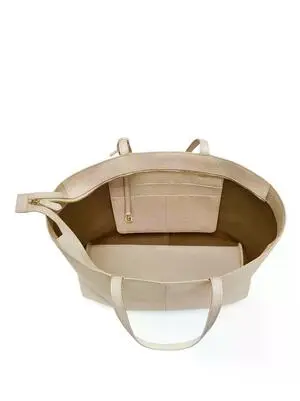 MAISON DE SABRE Zipped Leather Soft Tote - Neutrals