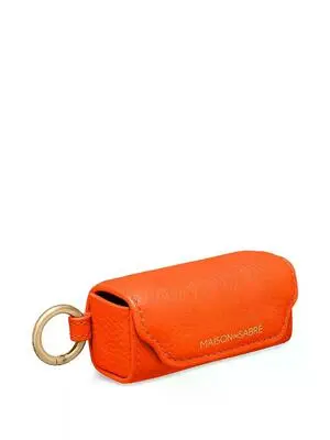MAISON DE SABRE Leather Lipstick Charm - Orange