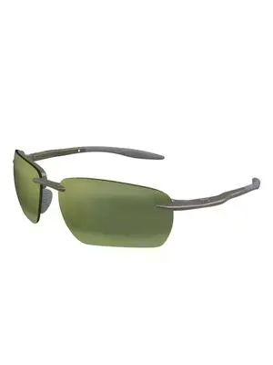 Maui Jim Rimless Rectangle Sunglasses - Grey