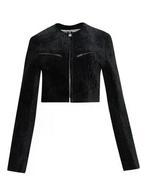 Alexander Wang Velvet-effect Cropped Jacket