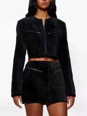 Alexander Wang Velvet-effect Cropped Jacket