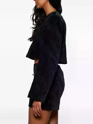 Alexander Wang Velvet-effect Cropped Jacket